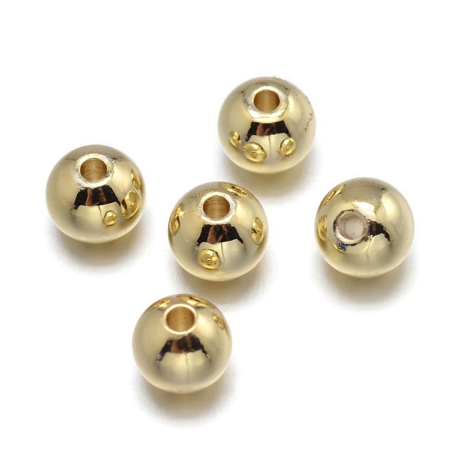 Brass Beads Lead Free & Nickel Free & Cadmium Free Solid Round Real 18K ...