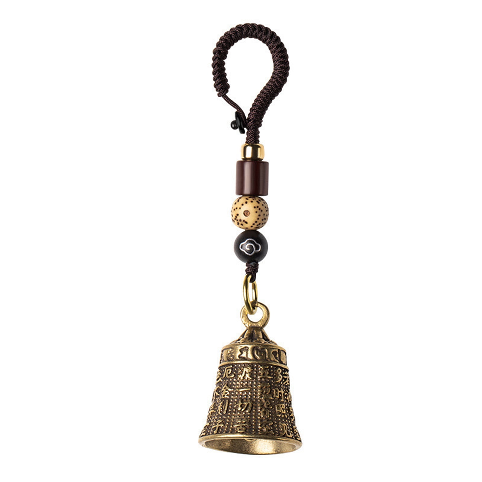 Brass Bell Car for Key Chain Pendant Engraved Buddhist Scripture Sutra ...