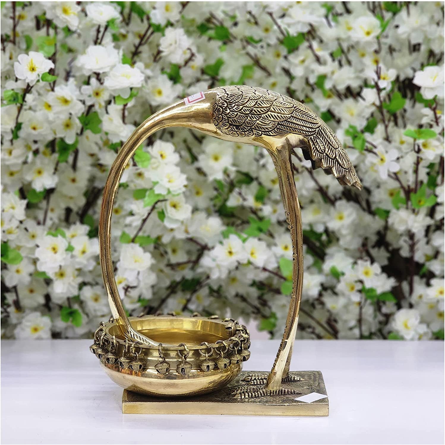 Brass Bird Urli Flamingo Urli Brass Urli Showpiece Centre Table Decor ...