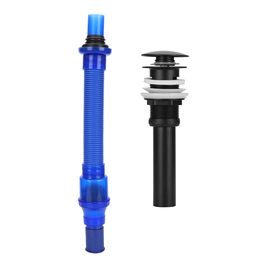 Brass Black Basin Sink Water Drain Stopper Assembly with Overflow Pop ...