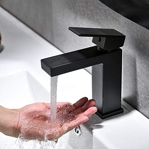 Brass Black/Chrome/Brushed Gold Square Tap Bathroom Faucet Basin Faucet ...