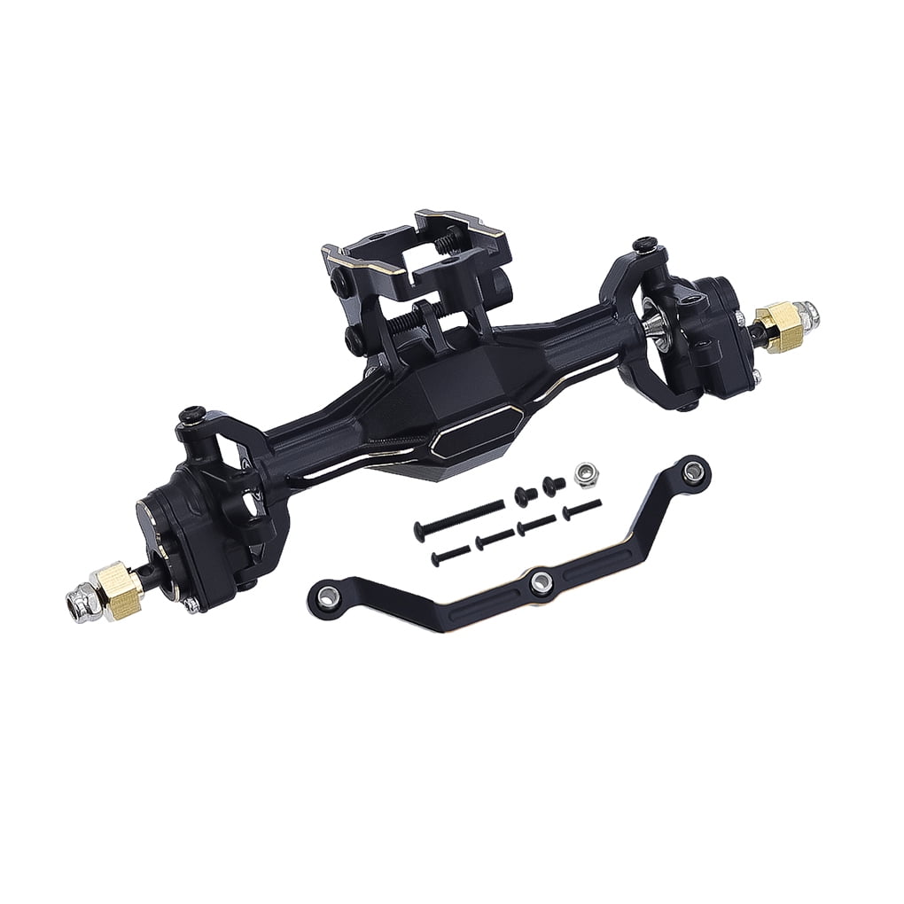 Brass Black Coated Portal Axles with Servo Mounts for 1/18 RC Crawler ...