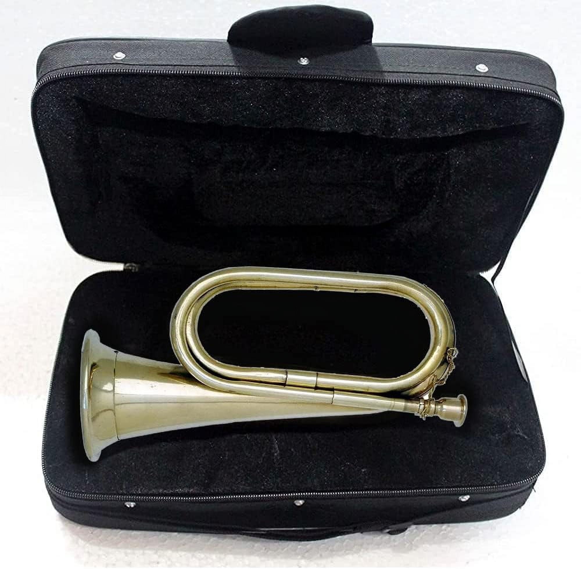 Brass Blowing Bugle with Box | Civil War Era Brass Bugle US Military ...