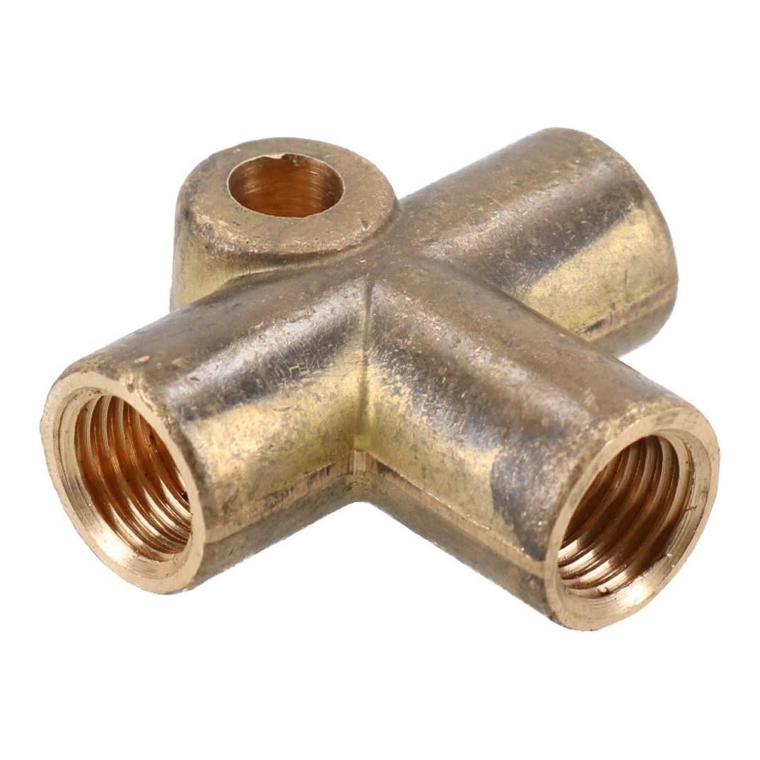 Brass Brake Pipe Fitting 3 Way Adaptor 7/16" UNF x 20 TPI for 1/4" Pipe ...