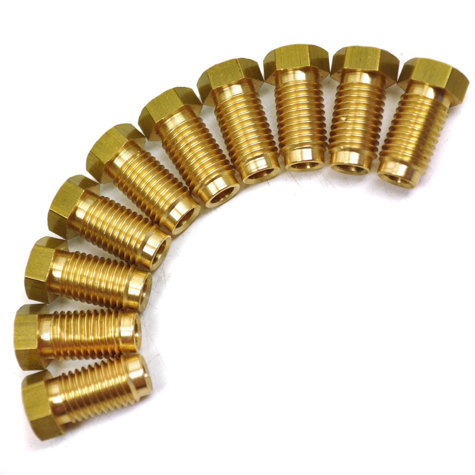 Brass Brake Pipe Fittings 3/8" x 20 UNF Male 10 PACK for 3/16" Pipe ...