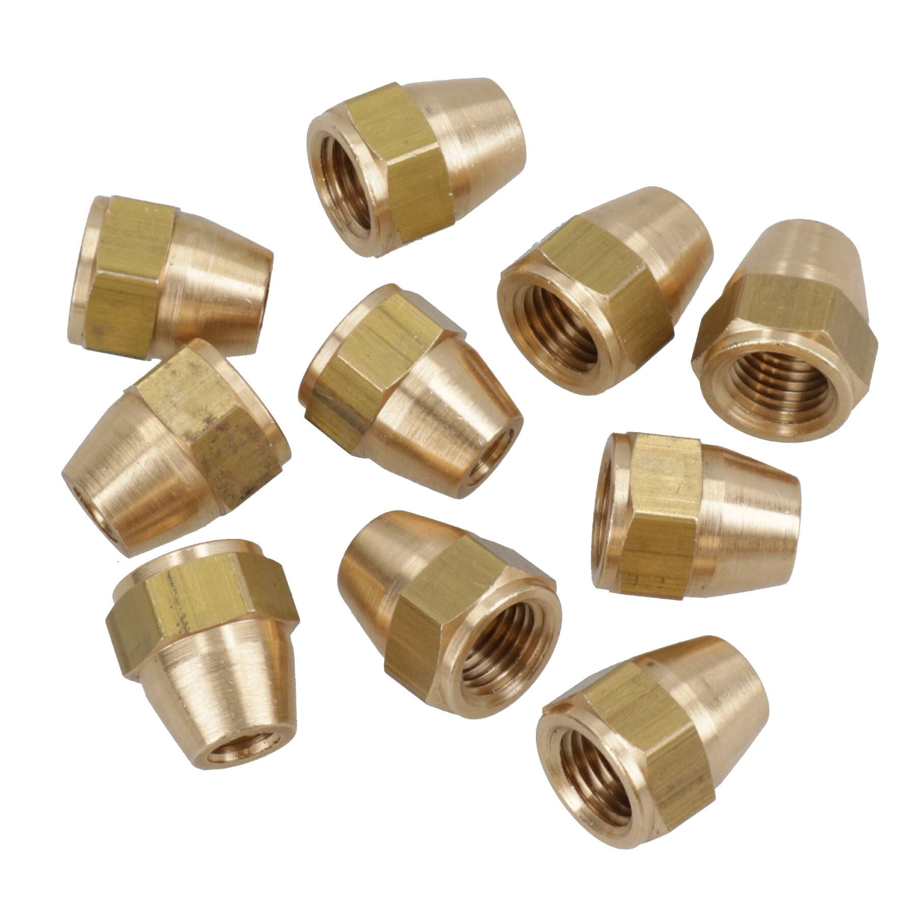 Brass Brake Pipe Fittings 7/16" x 20 UNF Female 10 PACK for 1/4" Pipe ...