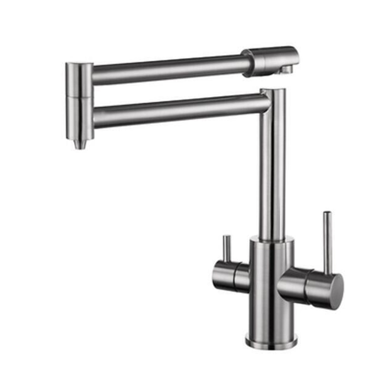 Brass Brushed Kitchen Folding Faucet With Pure Water Cold Hot Kitchen ...