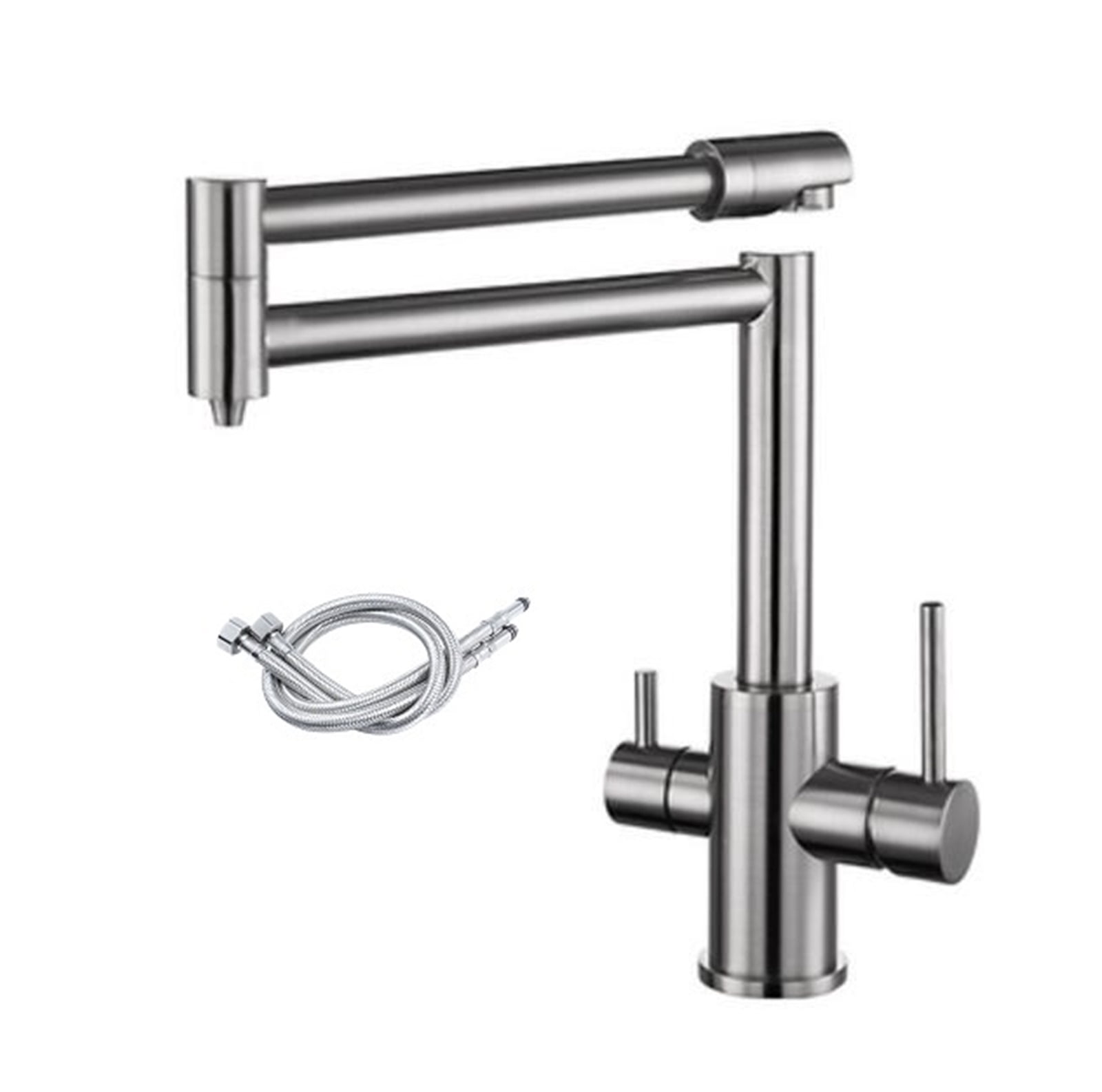 Brass Brushed Kitchen Folding Faucet With Pure Water Cold Hot Kitchen ...