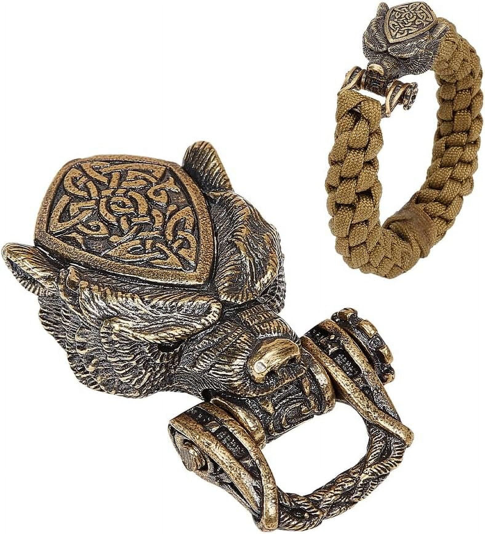 Brass Buckles for EDC Braided Rope Making Bear Head Antique Bronze ...