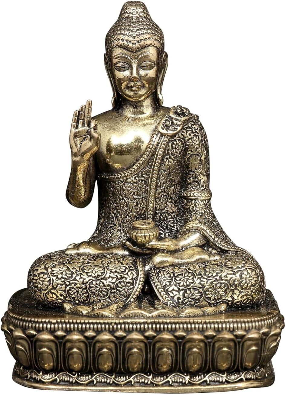 Brass Buddha Idol – Peace, Enlightenment & Positive Energy - Walmart.com