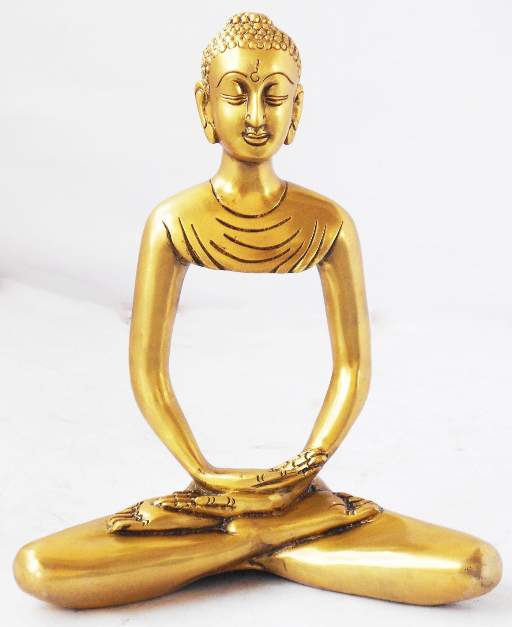 Brass Buddha Invisible Statue 2.08kg, Sitting Buddha, Meditating Seated ...