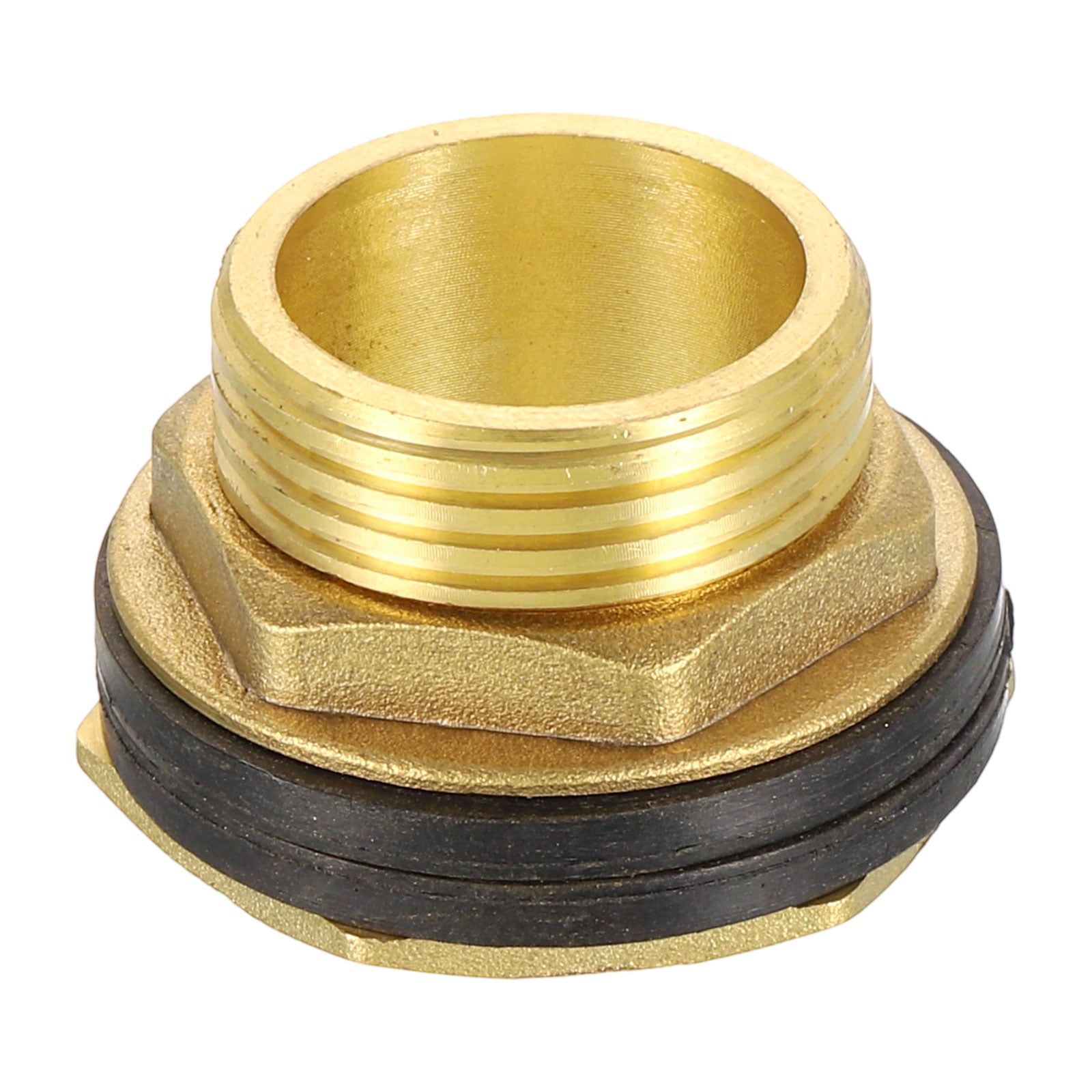 Brass Bulkhead Fitting with Washer, G1" Male Brass Water Tank Connector ...