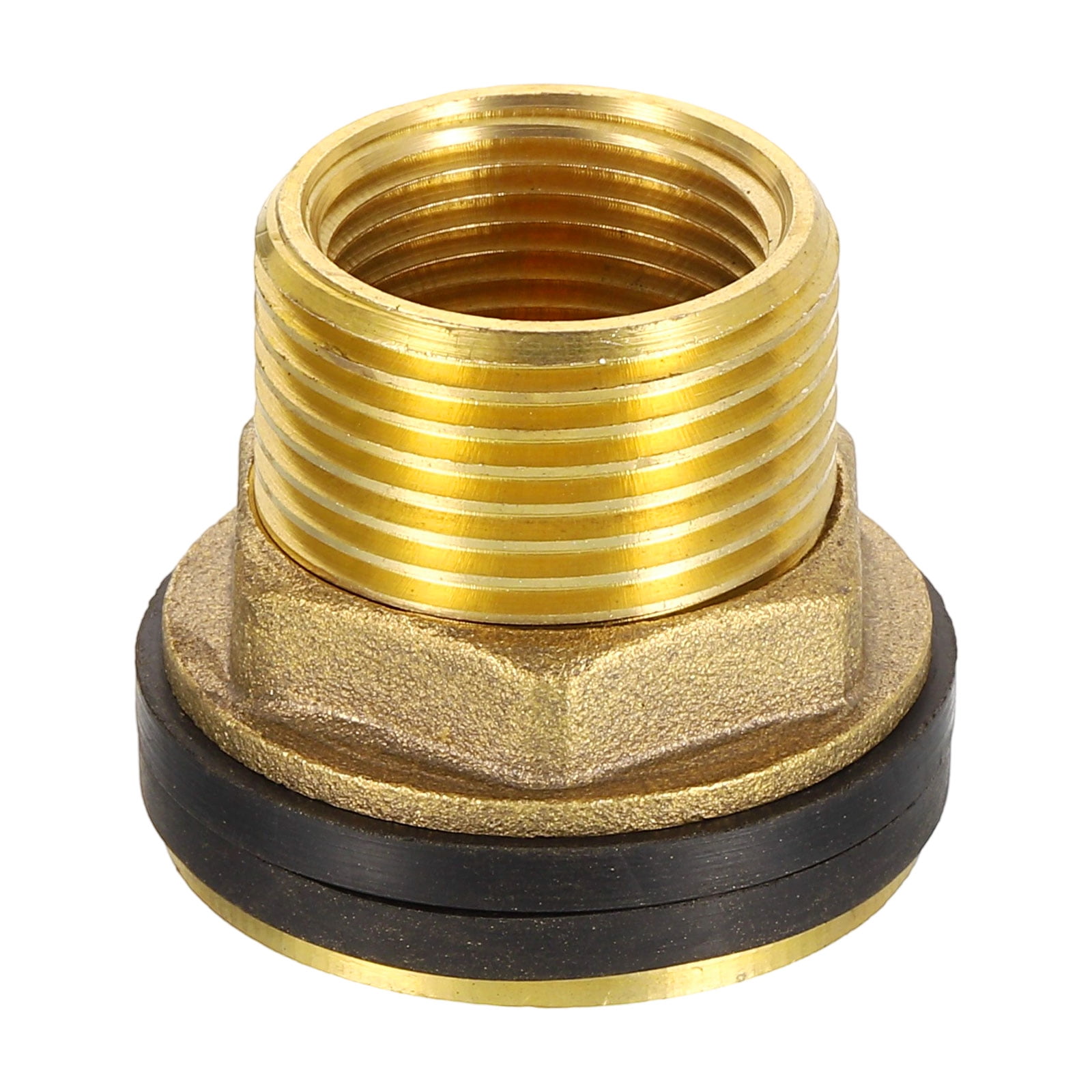 Brass Bulkhead Fitting with Washer, G1" Male x G3/4" Female Thread ...