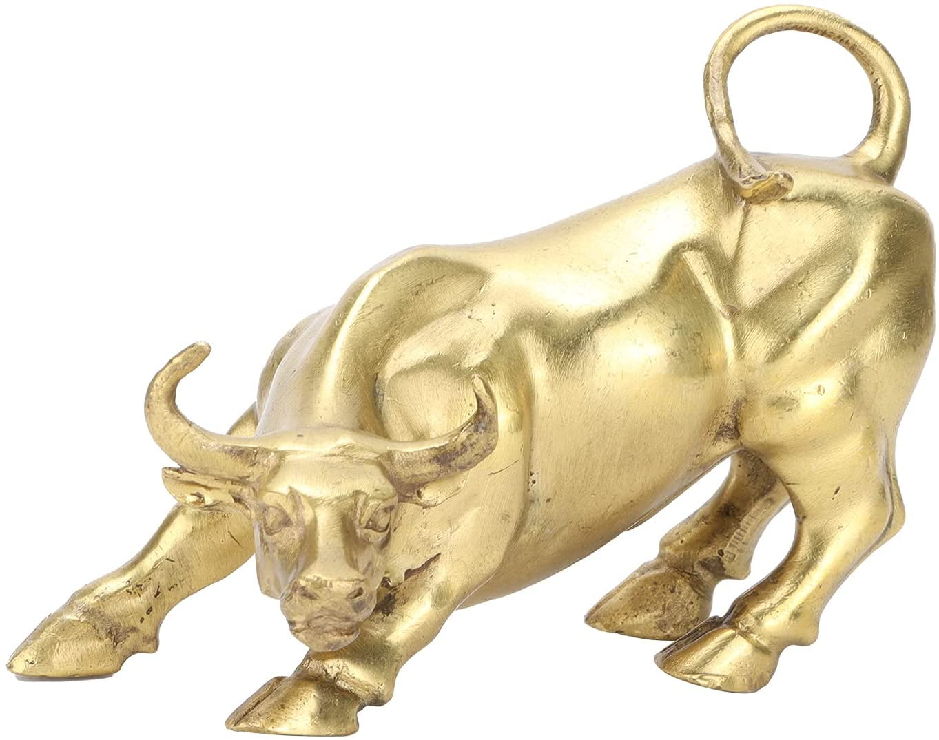 Brass Bull Figurine, Wall Street Bull Statue Decoration, Animal Statue ...
