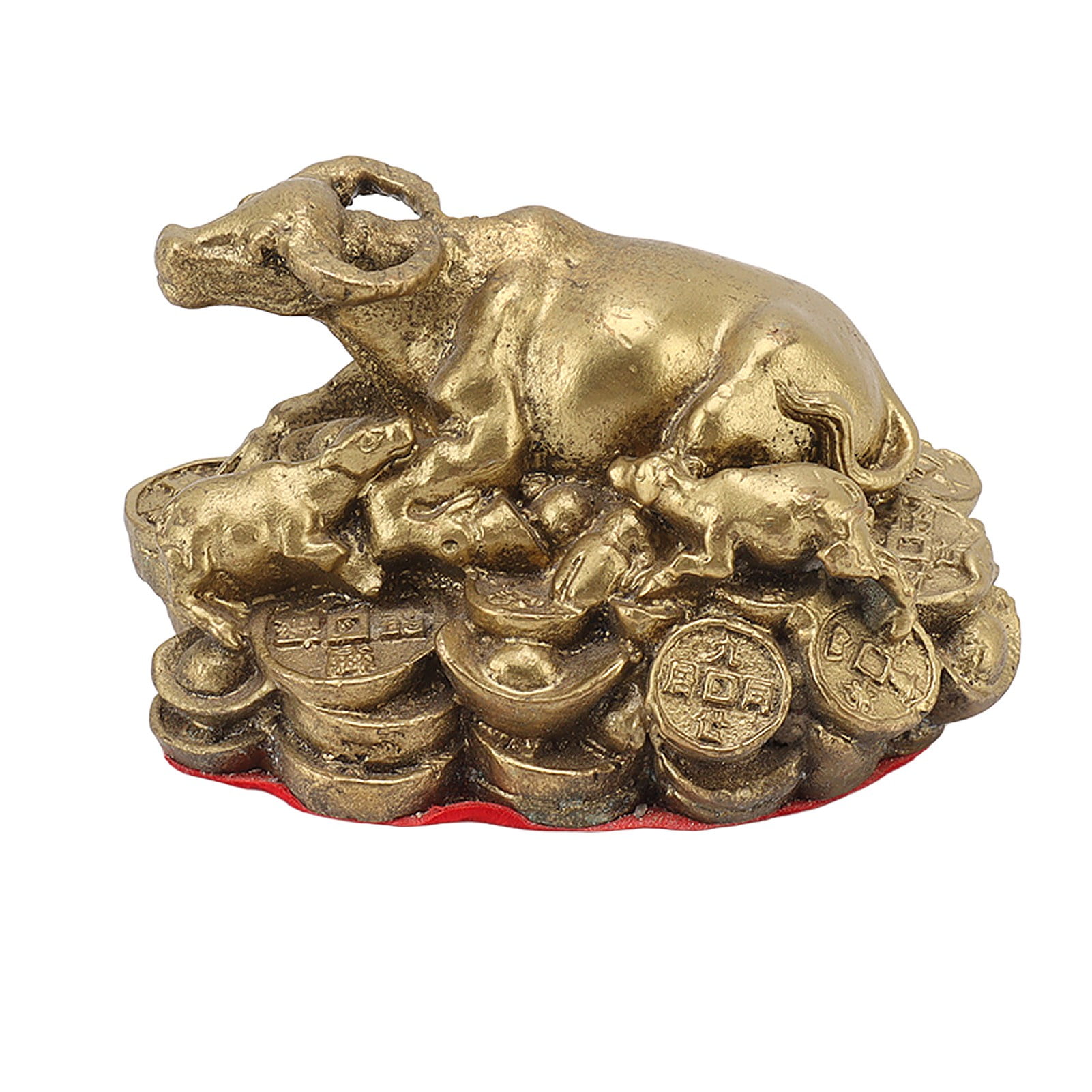 Brass Bull Statue Attracting Wealth Good Luck Handcrafted Bull Decor ...