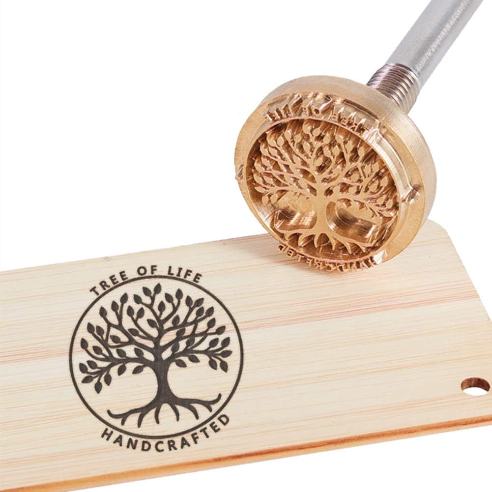 Brass Burning Stamp Heating with Wood Handle for Wood Paper Cake Bread ...