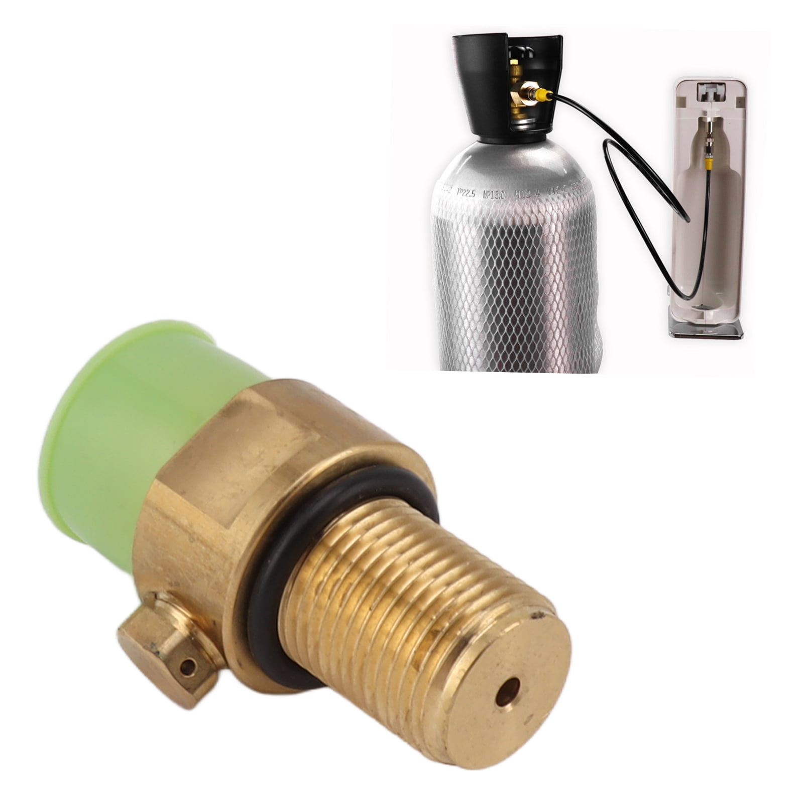 Brass CO2 Tank Pin Valve, M18x1.5 Thread, 150 Bar Rated, Replacement ...
