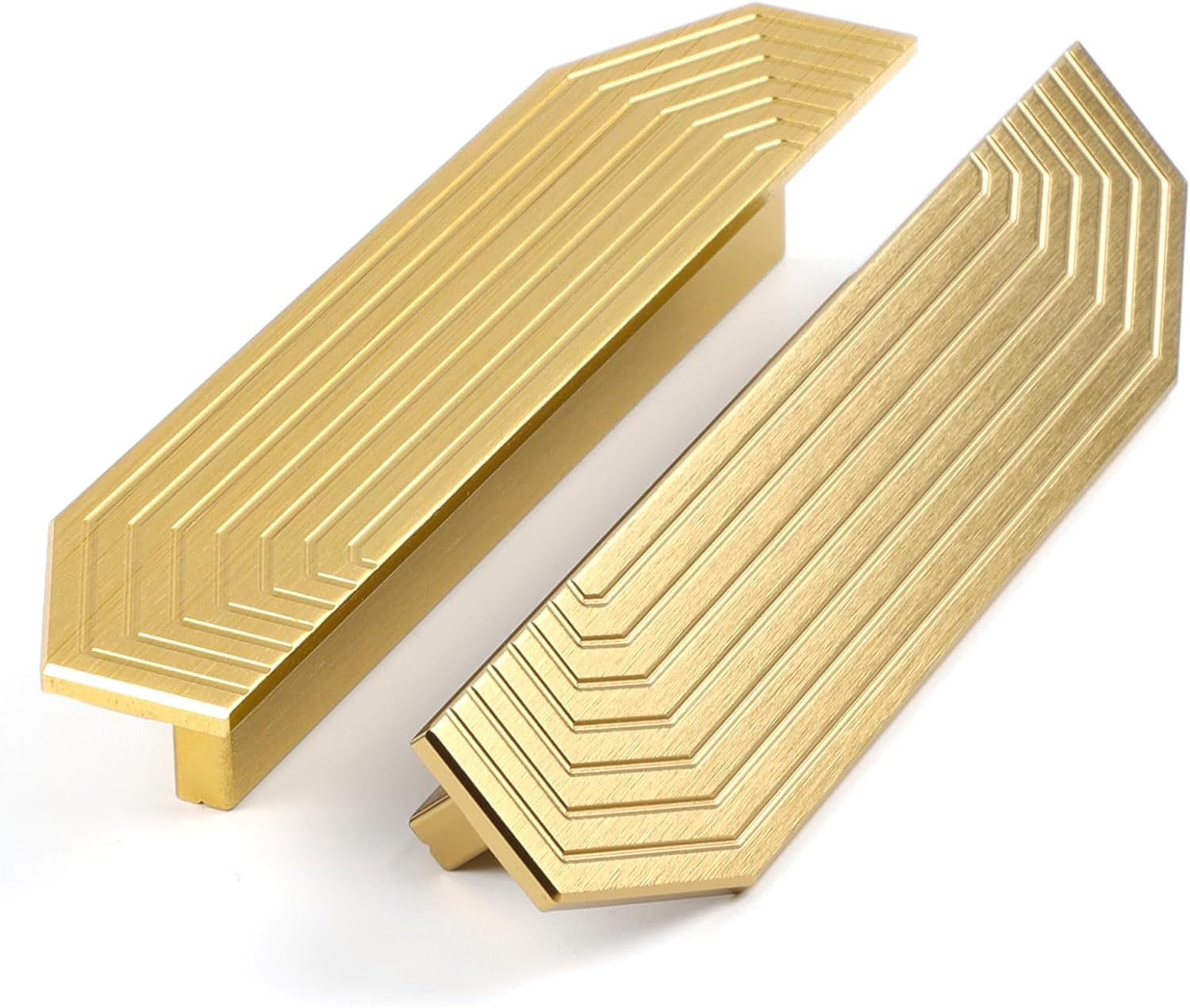 Brass Cabinet pulls Brushed Drawer pulls Modern Gold Cabinet pulls ...
