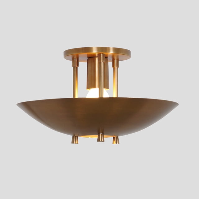 Brass Ceiling Flush Mount Pendant Light Fixture Mid Century Style ...