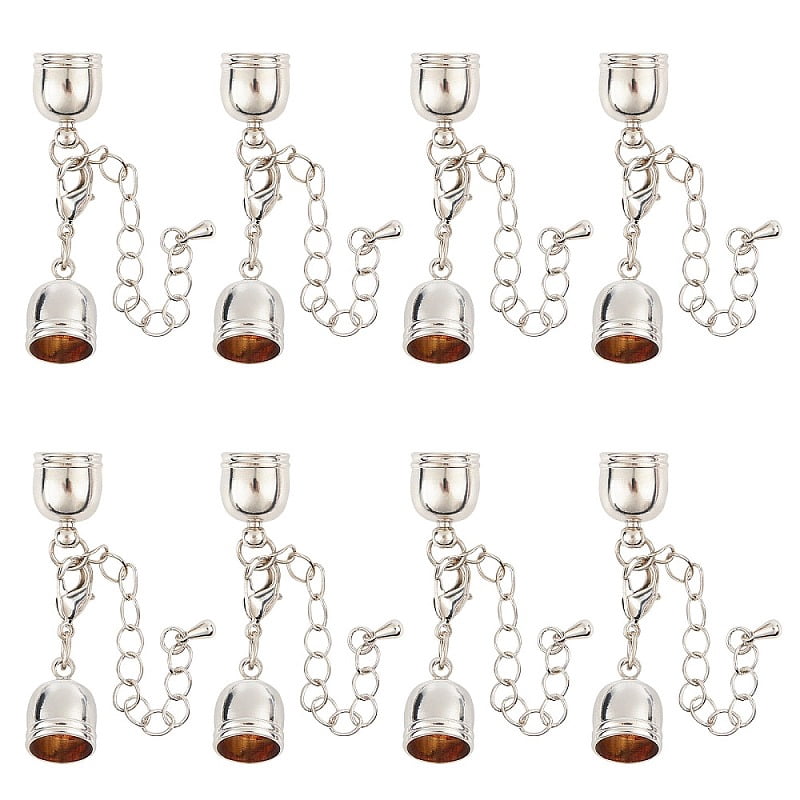 Brass Chain Extender with Cord Ends and Lobster Claw Clasps Nickel Free ...