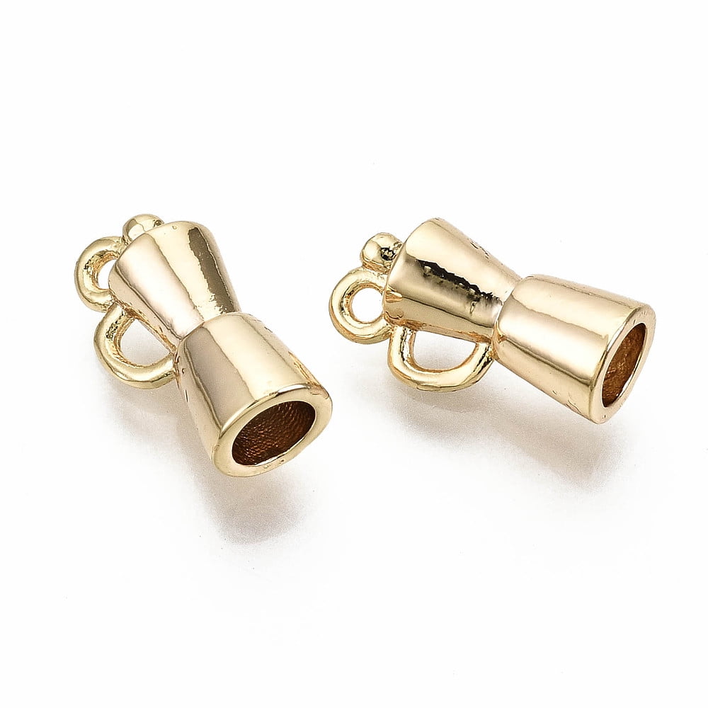 Brass Charms Coffee Pot Shape Nickel Free Real 18K Gold Plated 13x7x5mm ...
