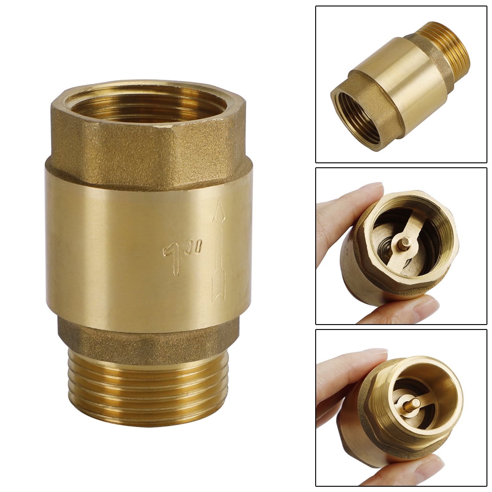 Brass Check Valve G1" M To F Thread Non-Return Backflow Prevention ...