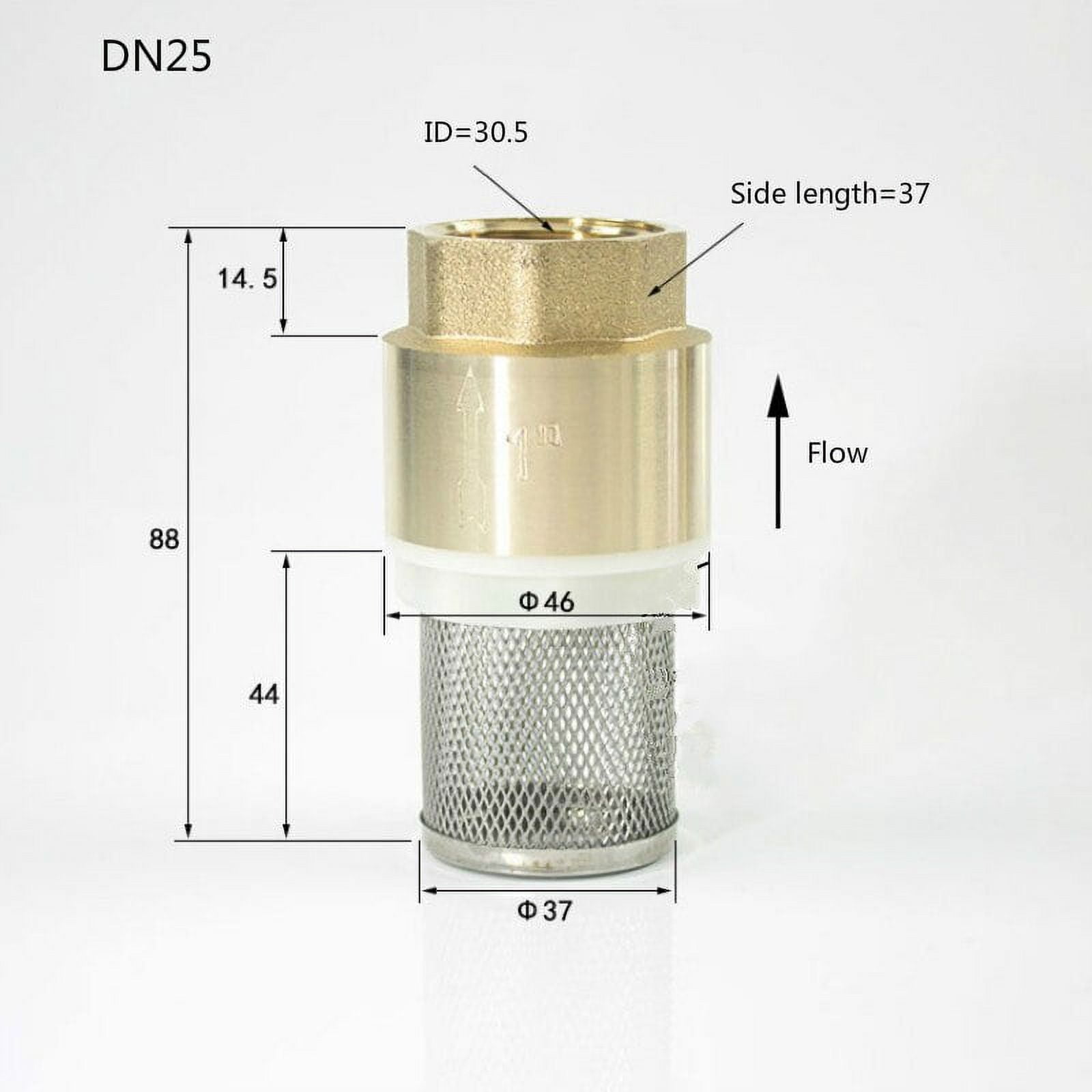 Brass Check Valve With Stainless Steel Strainer Filter Bottom DN15 DN20 ...