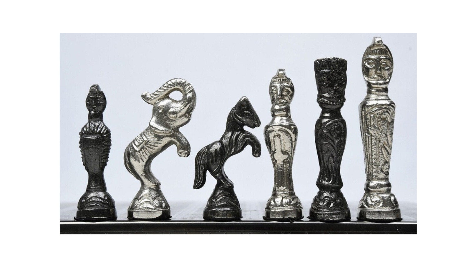 Brass Chess Pieces Handmade Antique Vintage Heavy Figure Iron Chess Set ...