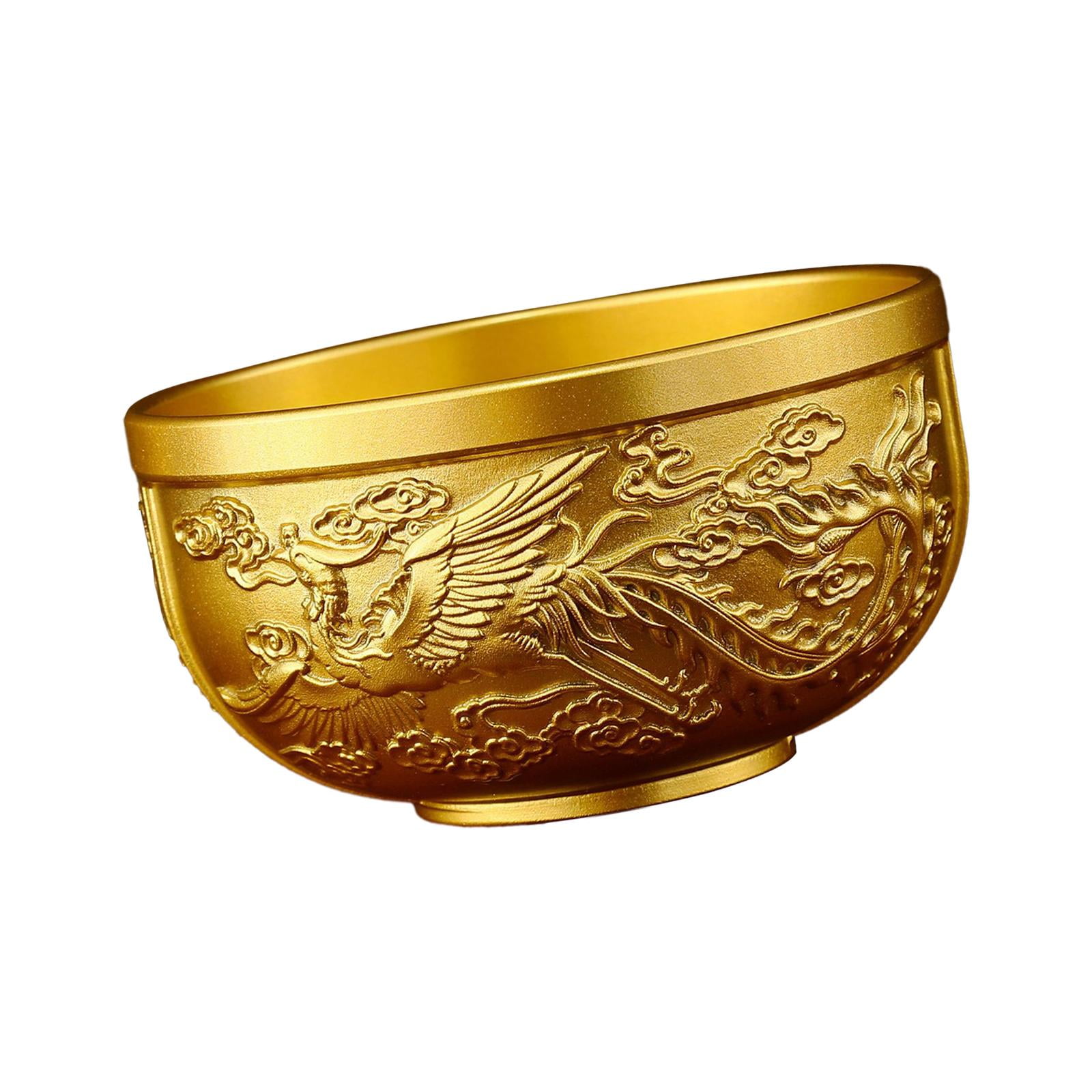 Brass Chinese Fortune Bowl Decoration Prosperity Bowl Traditional Style ...