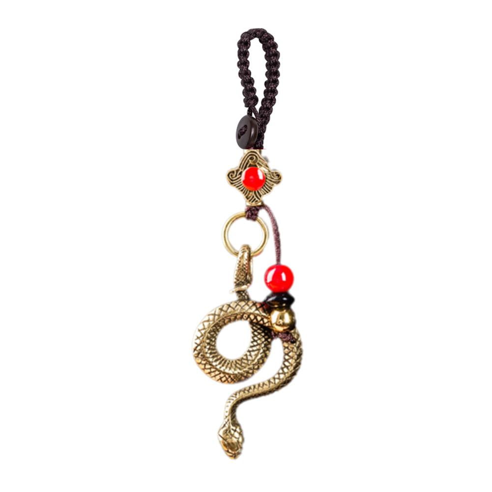Brass Chinese #Zodiac# Snake Statue Keychain with 5 Feng Shui *,#Zodiac ...