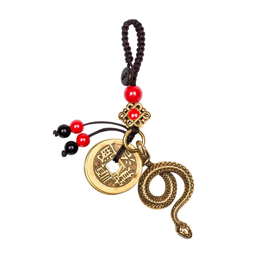 Brass Chinese #Zodiac# Snake Statue Keychain with 5 Feng Shui *,#Zodiac ...