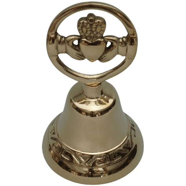 Brass Claddagh Bell Brass Irish Wedding Bell Celtic Knotwork Design ...