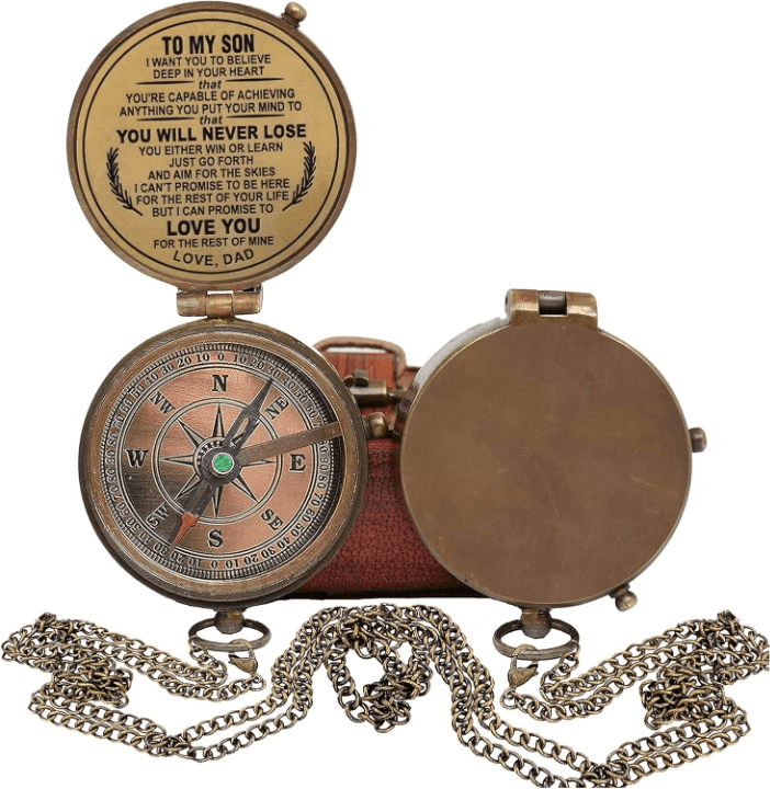Brass Compass A Perfect and Unique Gift with Leather Case | Compass ...