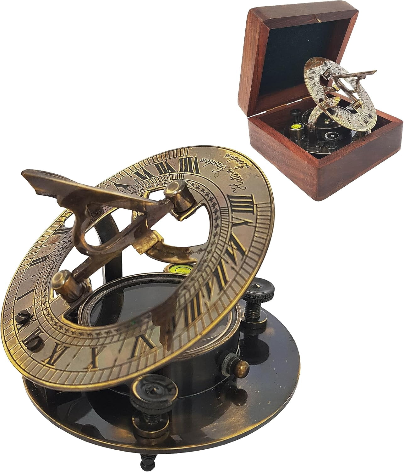 Brass Compass - Antique Brass Sundial Compass Marine Boat Gift Pocket ...