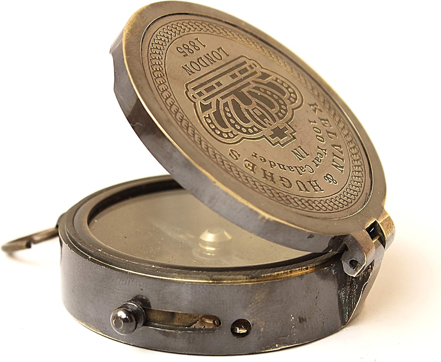 Brass Compass Vintage Finish Kelvin Hughes 100 Year Calendar Compasses ...