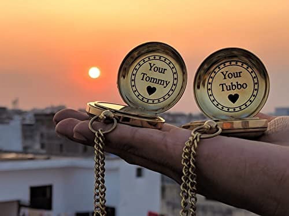 Engraved Antique Brass Compass, Gamer Birthday Gifts, Dual Set Tommy ...