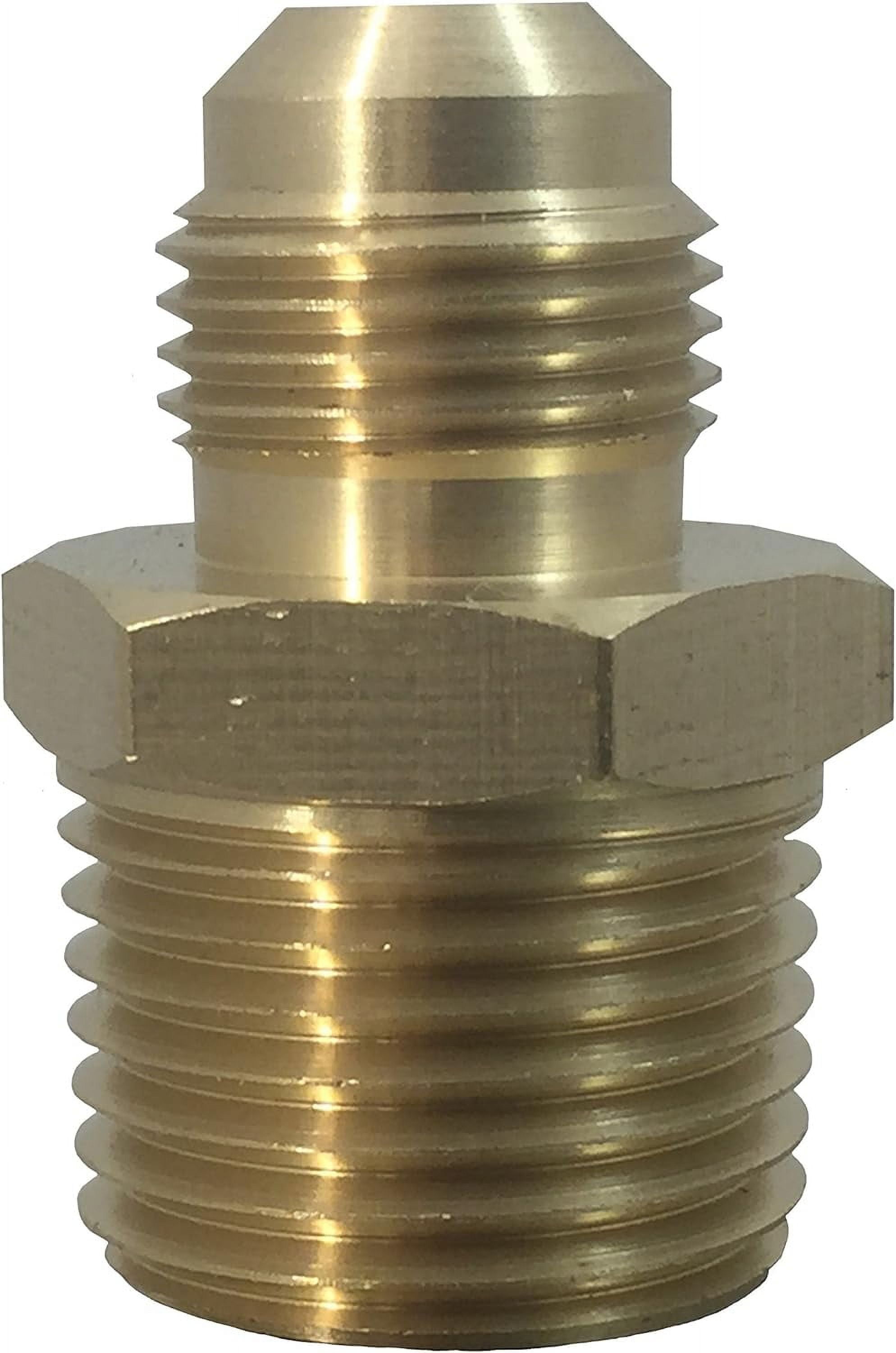 Brass Connector Half Union Coupling Fitting For Fuel Or Gas Line 48F 45° 3/8" Male Flare X 1/2 ...