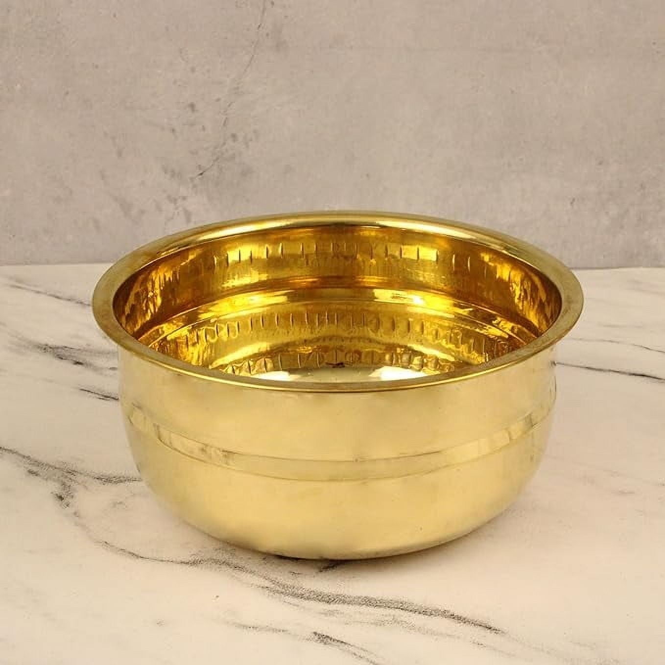 Brass Cooking Utensil, Handi, Brass Cookware, Medium Tapeli, Patile, Tope, Kitchen Utensil ...