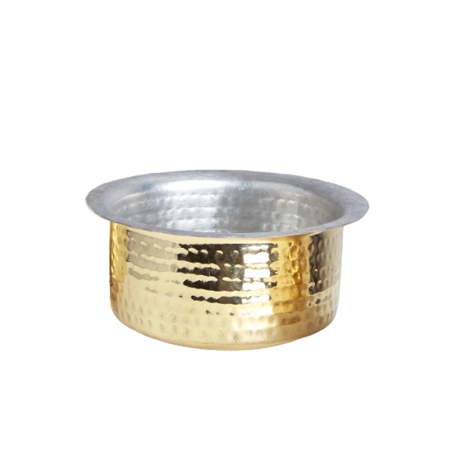 Brass Cookware, Hammered 3.6 Liter Cooking Pot, Brass Patila, Handi ...