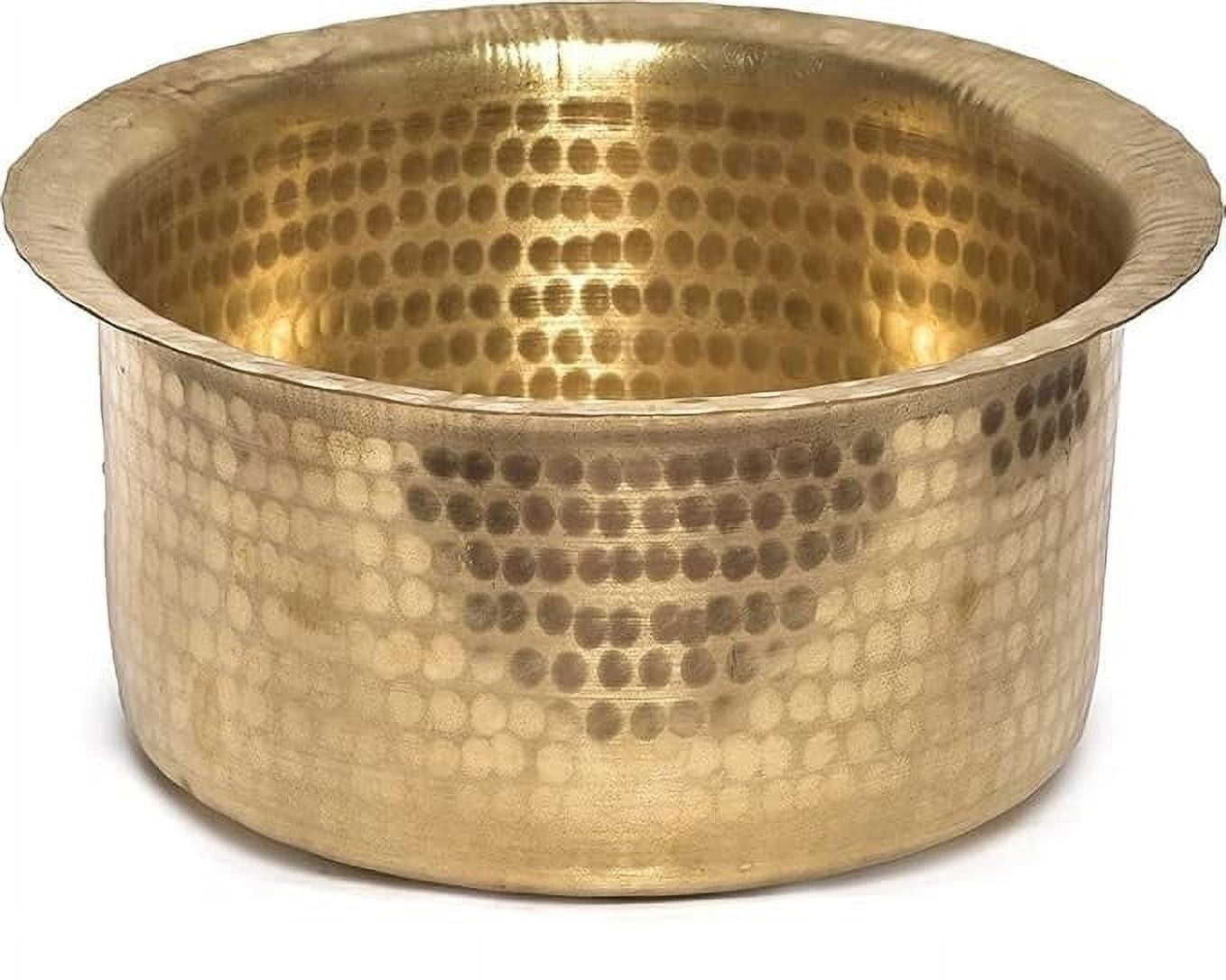Brass Cookware, Handi, Hammered Tapeli, Brass Cooking Utensil, 2.5 ...