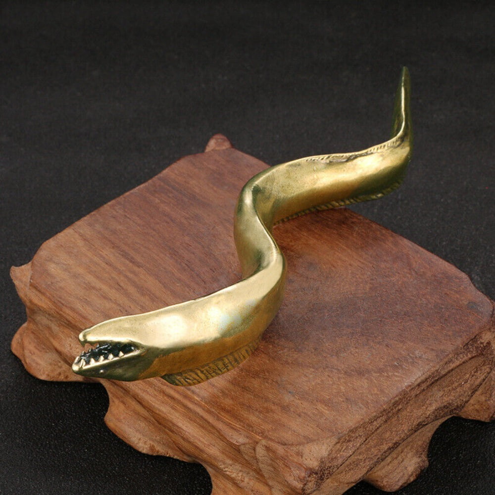 Brass Copper Eel Figurines Statuette Fengshui Collection Hairtail Gifts ...