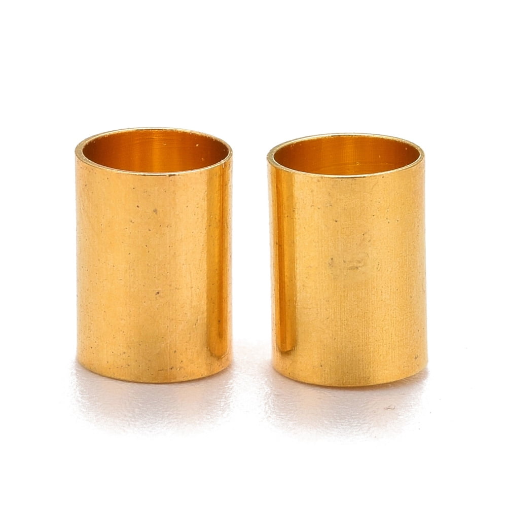 Brass Cord End Caps Column Golden 7x5mm Hole: 4.5mm DIY - Walmart.com
