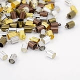 Brass Cord Ends Mixed Color 10x6mm Hole: 1.2mm 5.5mm inner diameter for ...