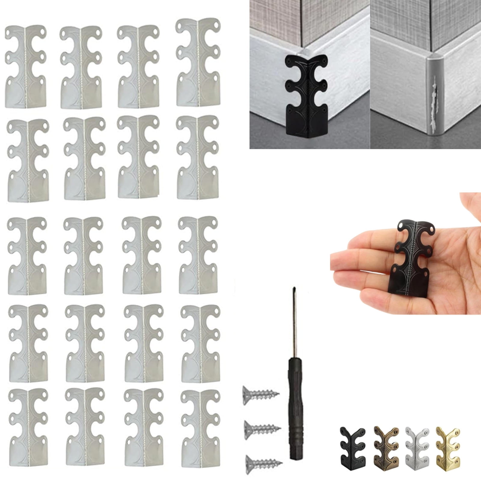 Brass Corner Protector, Solid Brasses Baseboard Corner Protectors ...