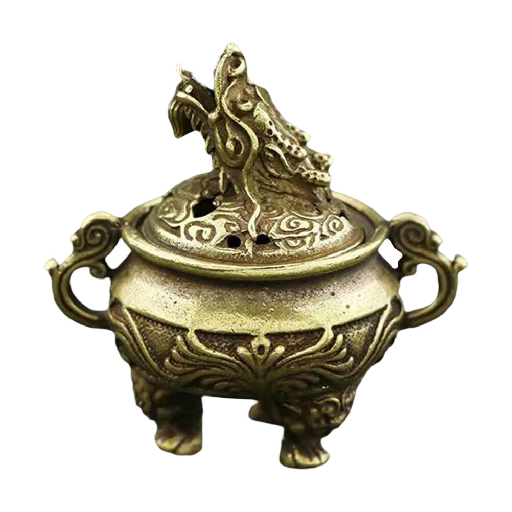 Brass Craft Dragon Head Incense Burning Holder Small Brass Incense Base ...