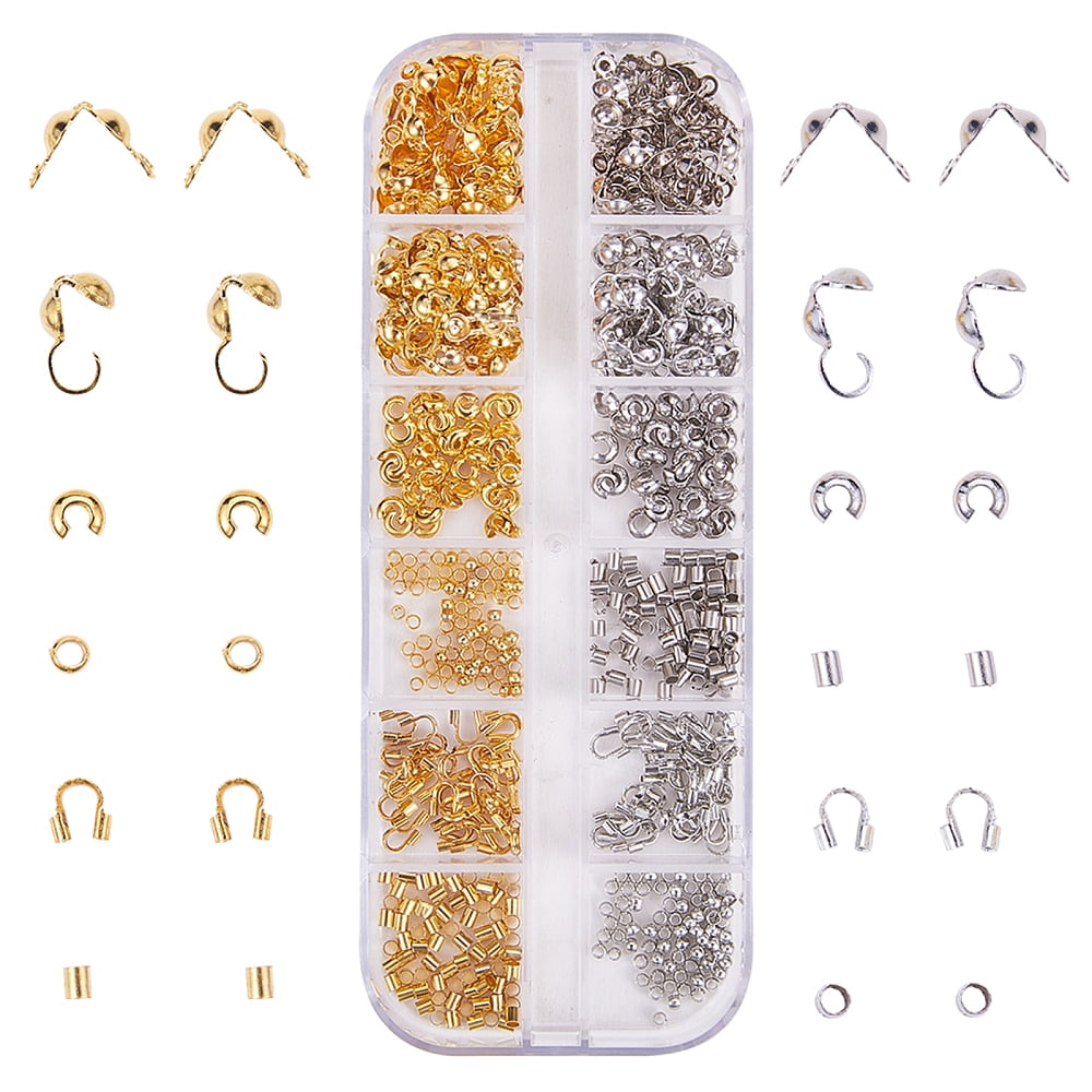 Brass Crimp Beads Covers Bead Tips Knot Covers Wire Guardians and Crimp ...