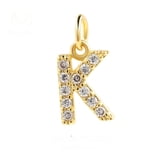 Brass Cubic Zirconia Pendants with Jump Rings Real 18K Gold Plated ...