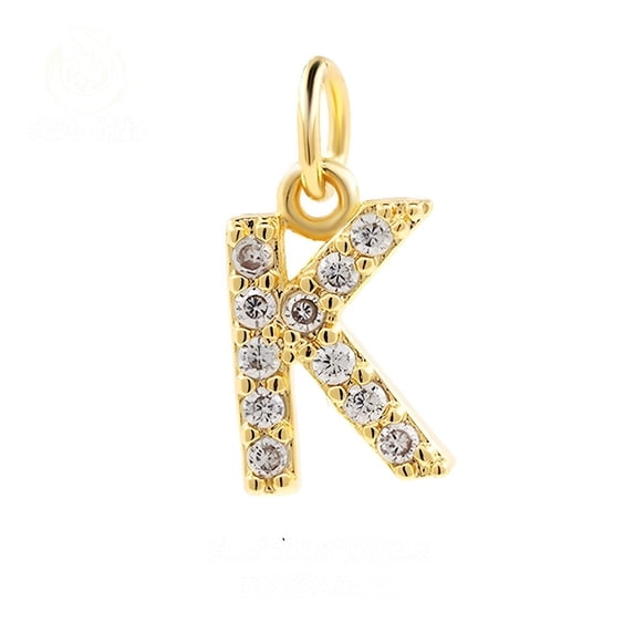 Brass Cubic Zirconia Pendants with Jump Rings Real 18K Gold Plated ...