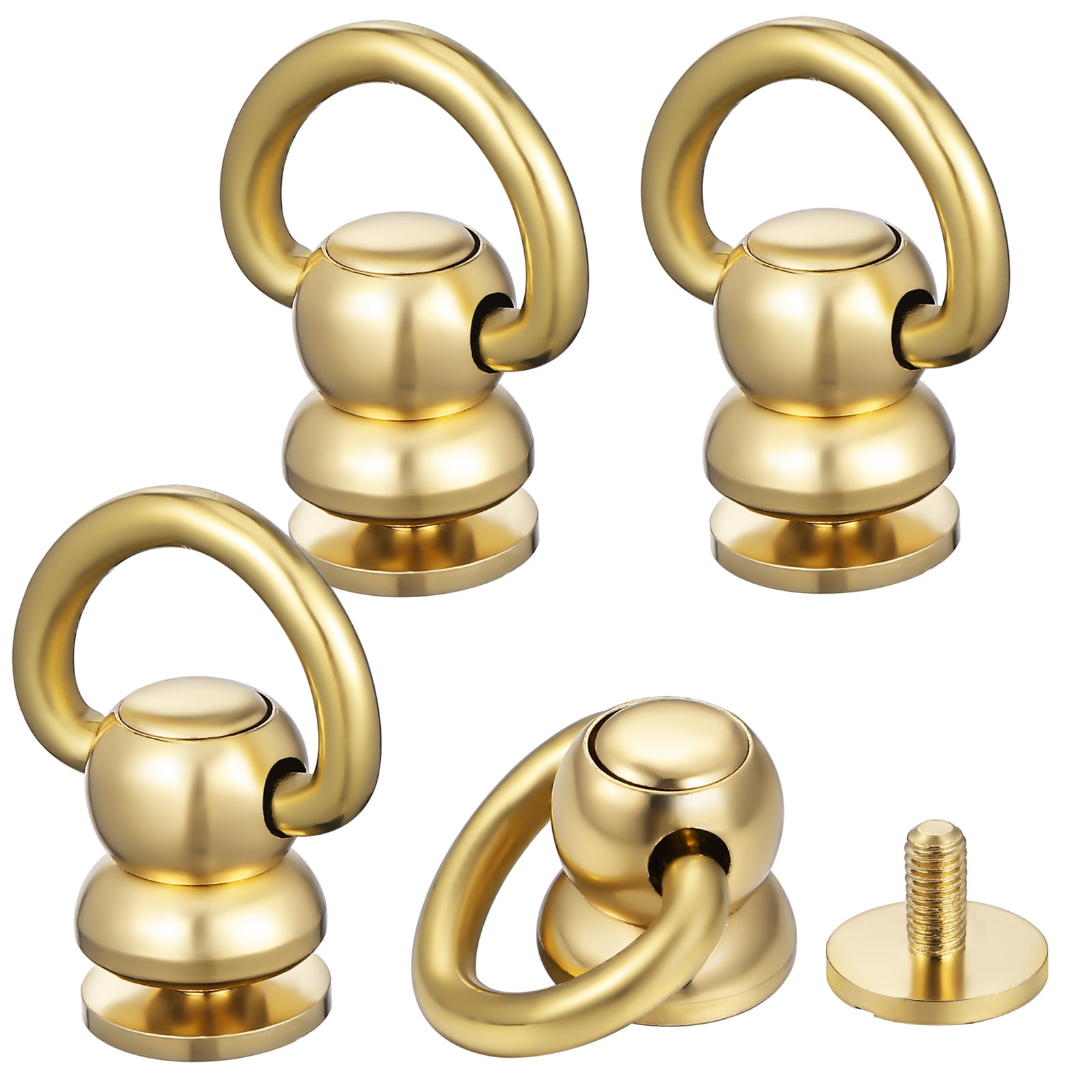 Brass D Ring Rivets Screw Back Studs for Purse Bag Making Vintage ...