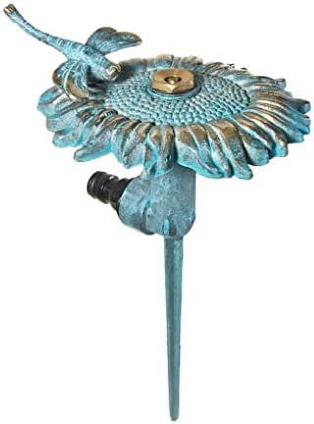 Brass Decorative Lawn & Garden Sprinkler - Sunflower with a Dragonfly ...